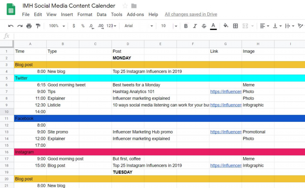 Social Media Calendar NZF19 AGBC