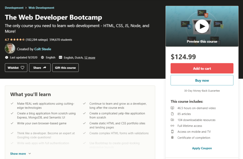 The 40 Most Popular Udemy Courses by Sales