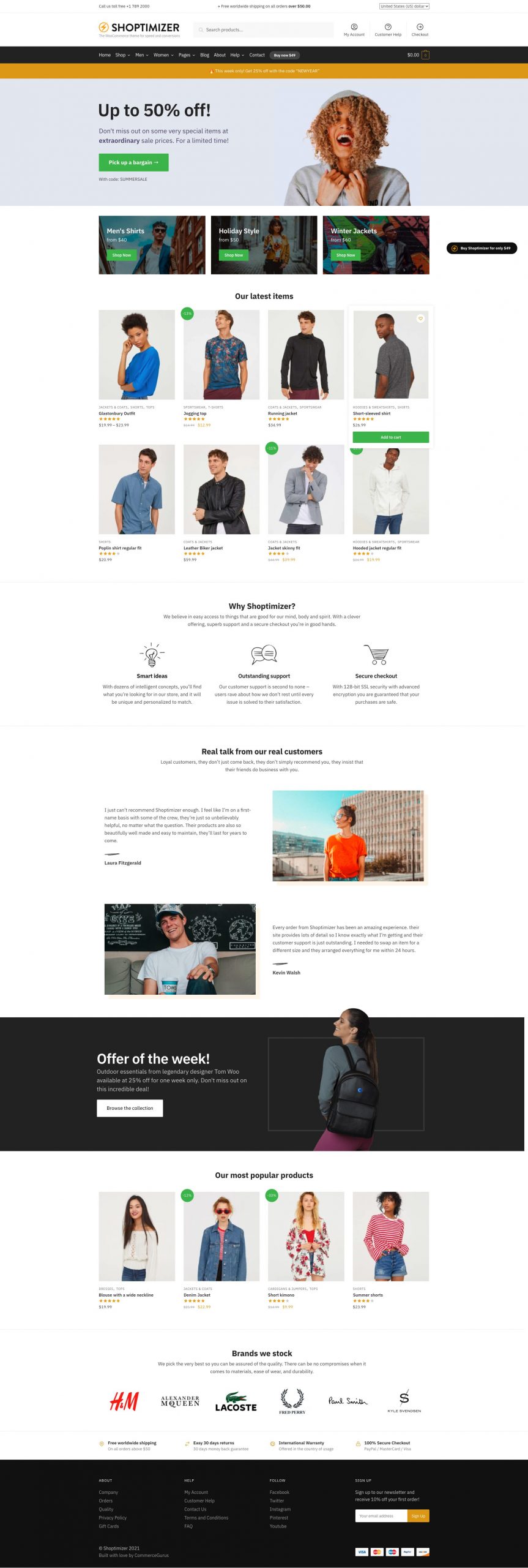 20 Best eCommerce Website Templates for 2025