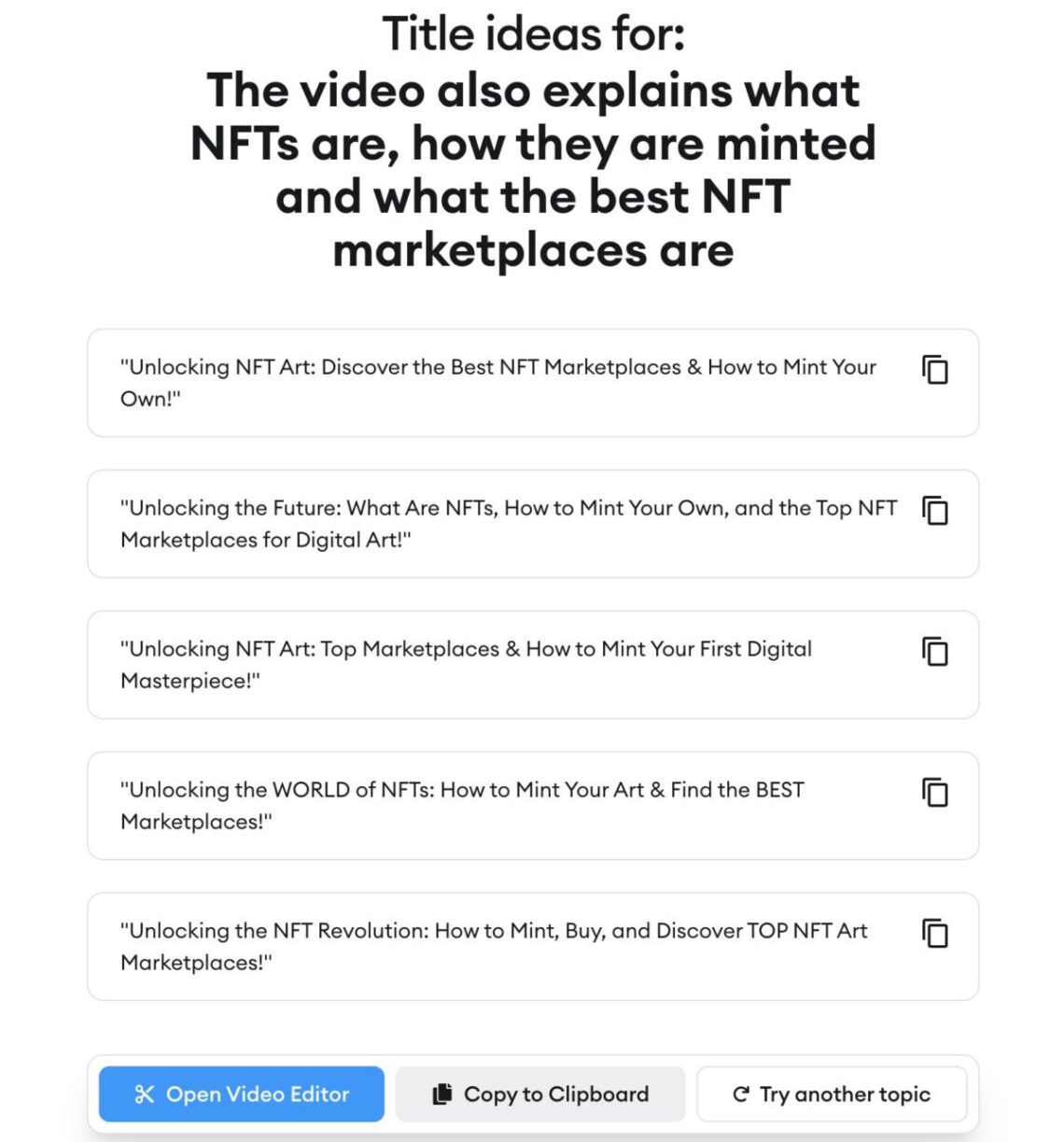 YouTube Title Generator [FREE] : Powered by AI