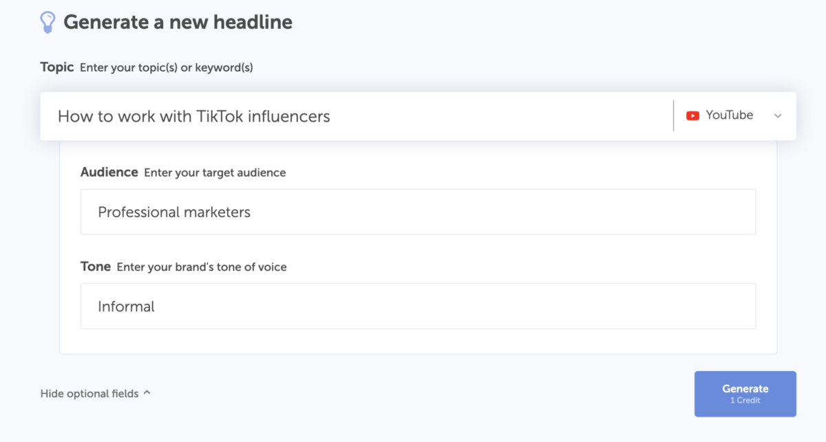 YouTube Title Generator [FREE] : Powered by AI