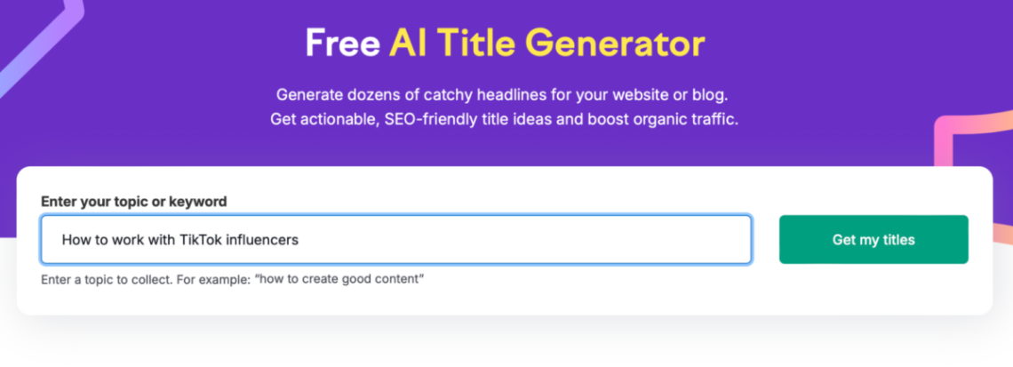 YouTube Title Generator [FREE] : Powered by AI