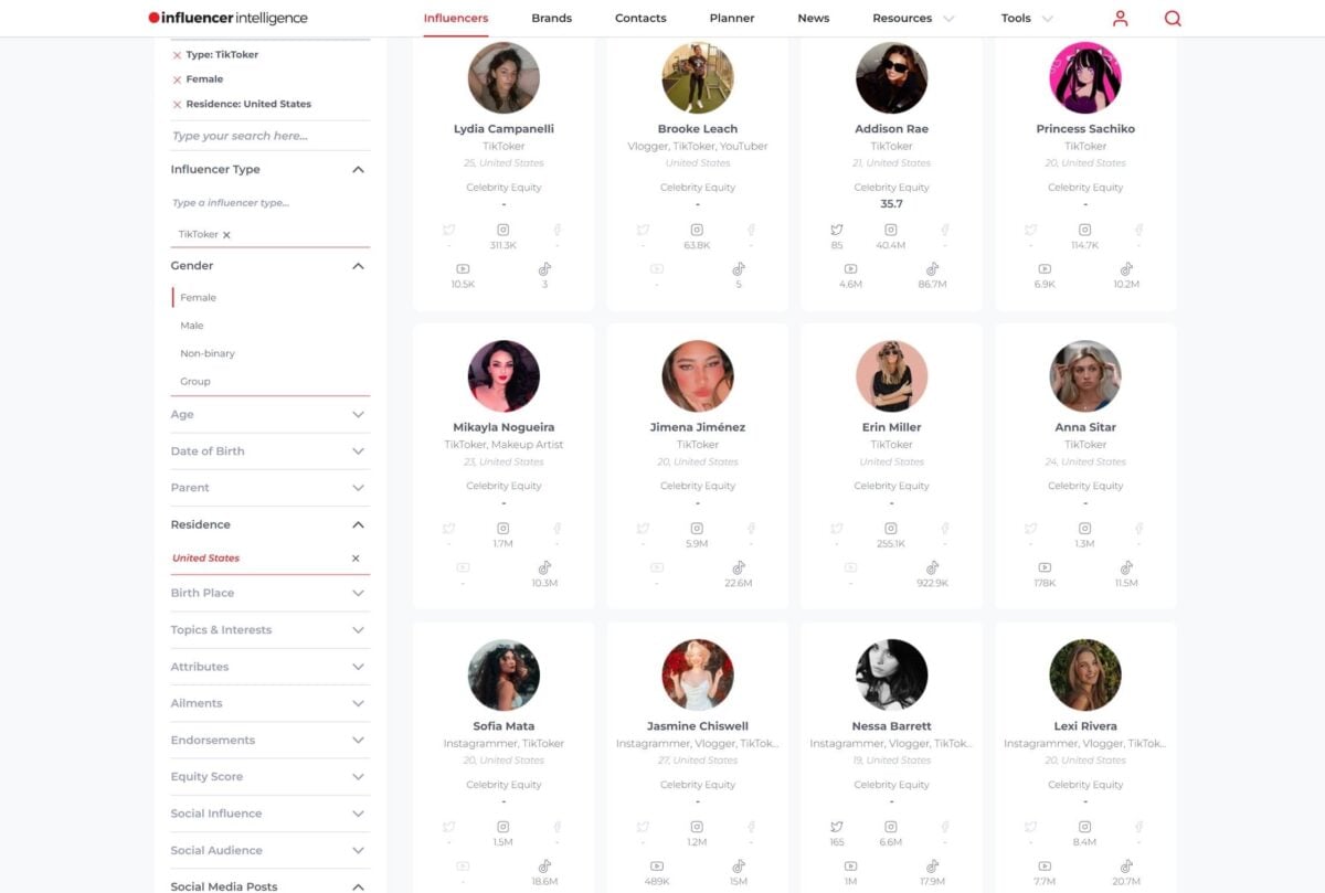Influencer Intelligence Review | Pricing & Features (2025) - Influencer ...