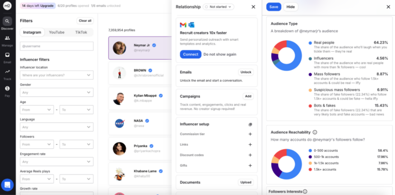 Modash Review | Pricing & Features (2025) - Influencer Marketing Platforms