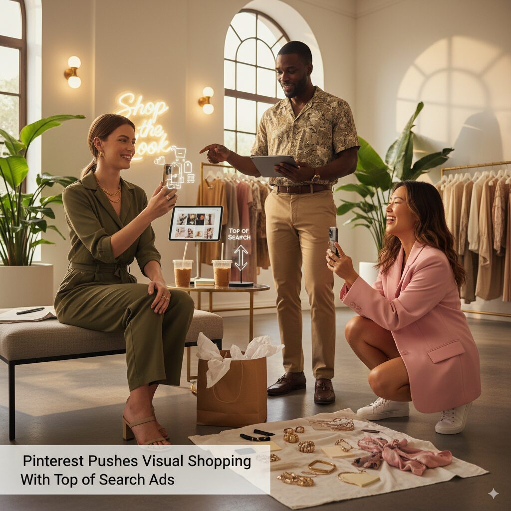 Pinterest Pushes Visual Shopping With Top of Search Ads