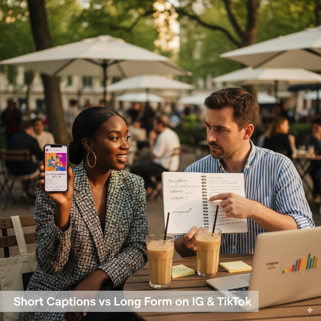 Short Captions vs Long Form on IG & TikTok